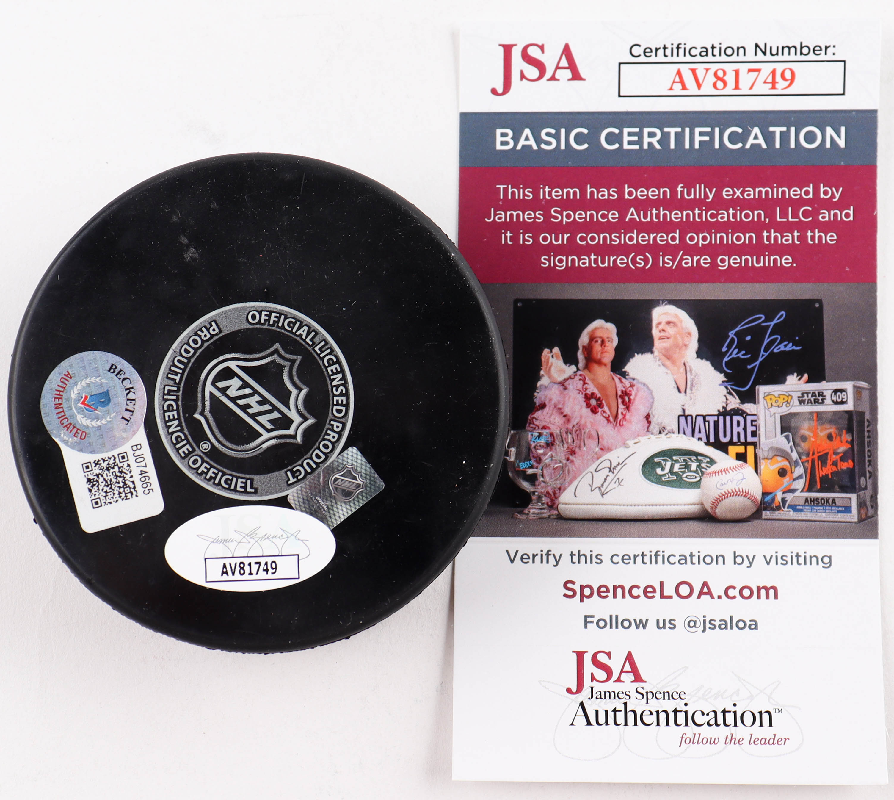 Cole Caufield & Nick Suzuki Signed Canadiens Logo NHL Official Game Puck Hockey Puck (JSA ...