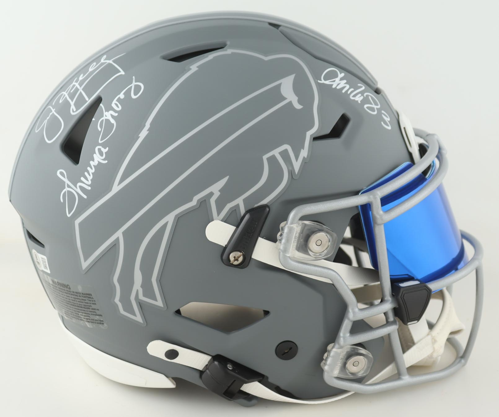 Thurman Thomas, Andre Reed & Jim Kelly Signed Bills Full-Size Authentic ...