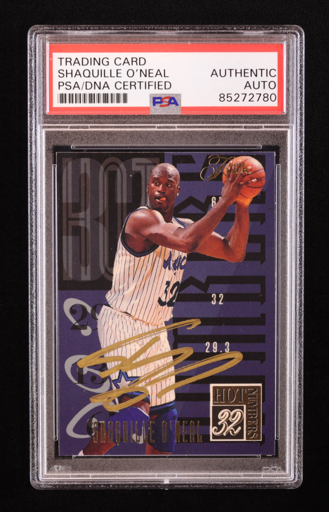 Shaquille O'Neal Signed 1994-95 Flair Hot Numbers #12 (PSA) | Pristine Auction