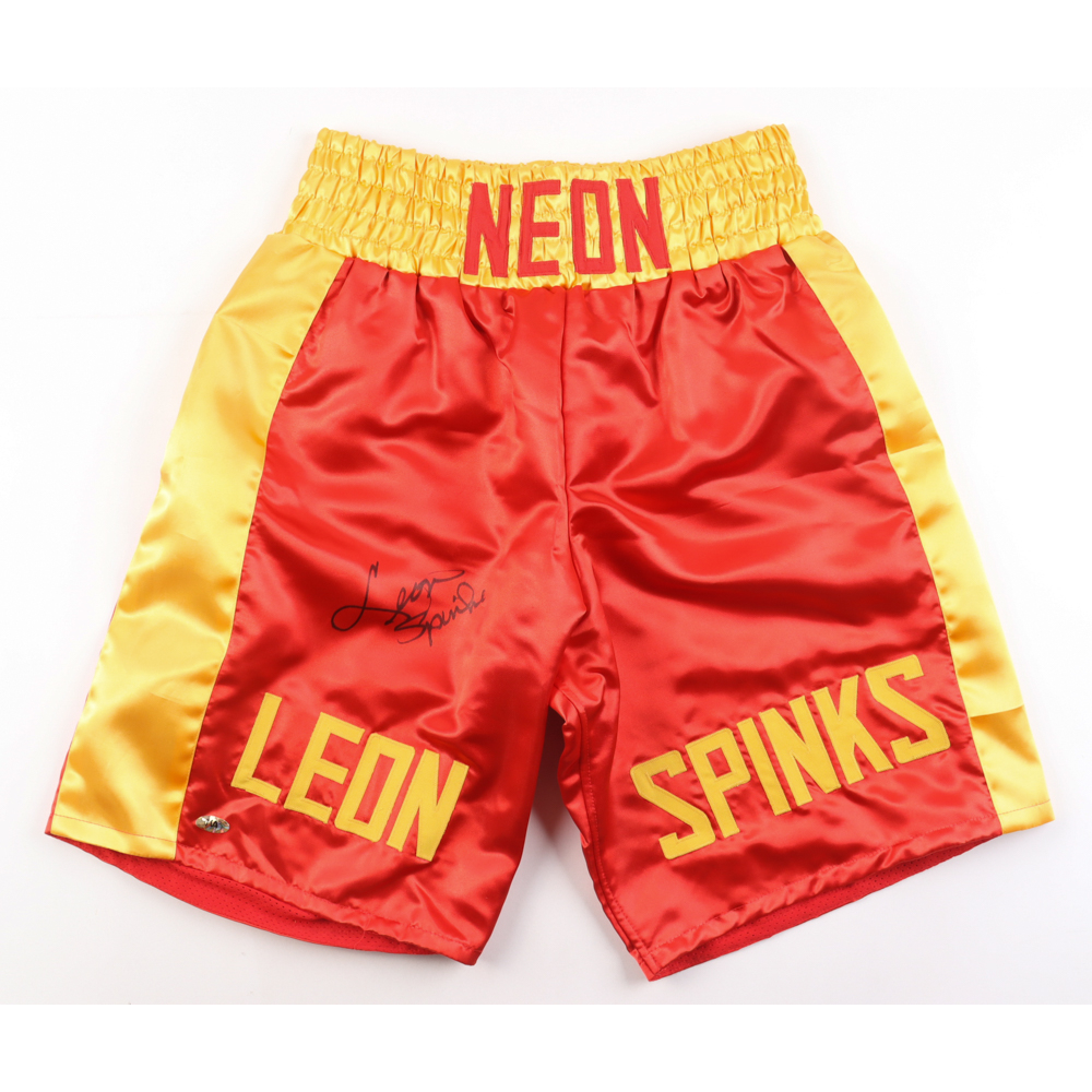 Michael "Jinx" Spinks Signed Boxing Trunks (MAB) | Pristine Auction