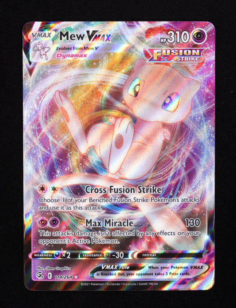 Mew VMAX 2021 Pokemon Sword and Shield Fusion Strike #114 | Pristine ...