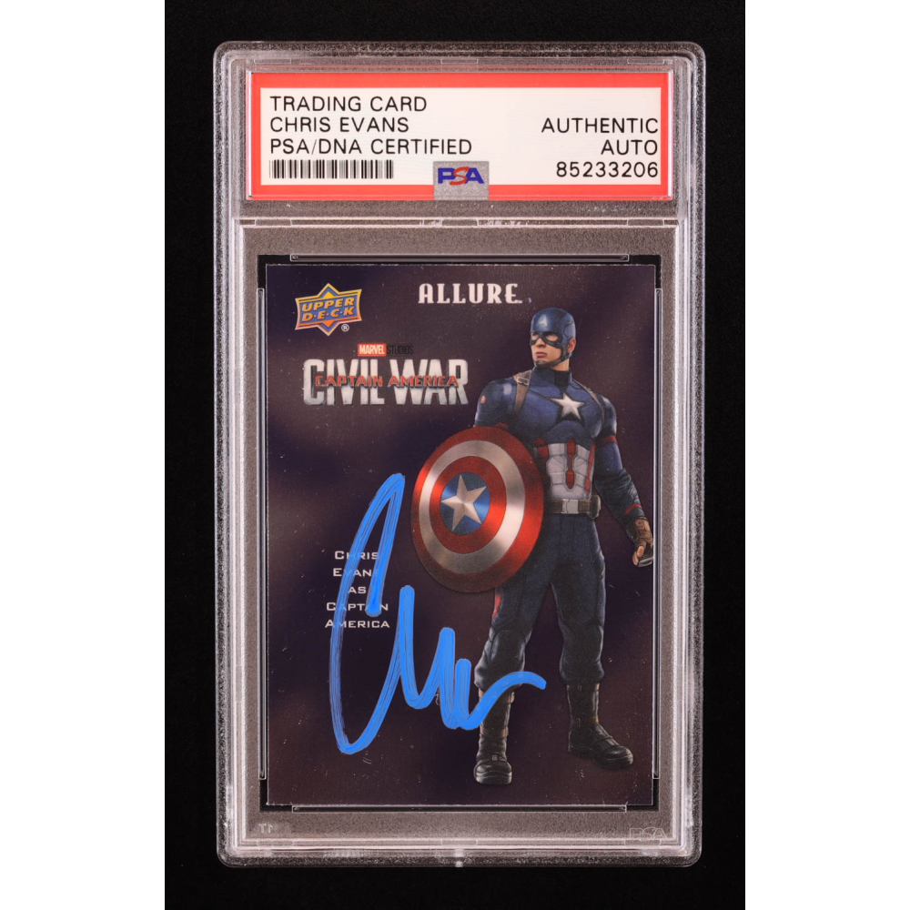 Chris Evans Signed 2022 Upper Deck Marvel Studios Allure Character ...