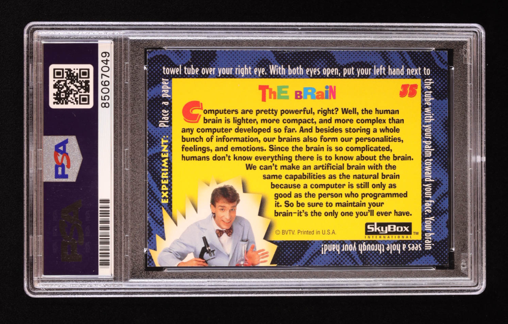 Bill Nye Signed 1995 SkyBox Bill Nye the Science Guy #35 Why Isn't ...