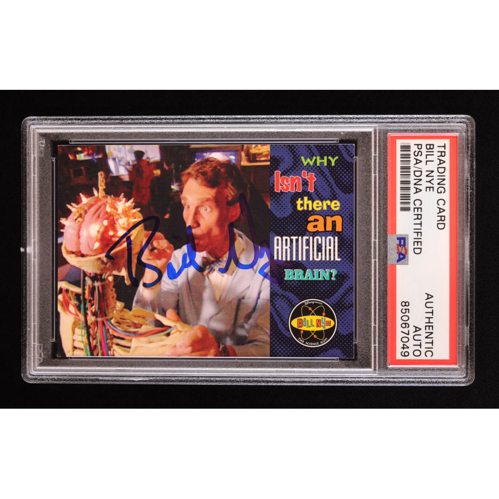 Bill Nye Signed 1995 SkyBox Bill Nye the Science Guy #35 Why Isn't ...