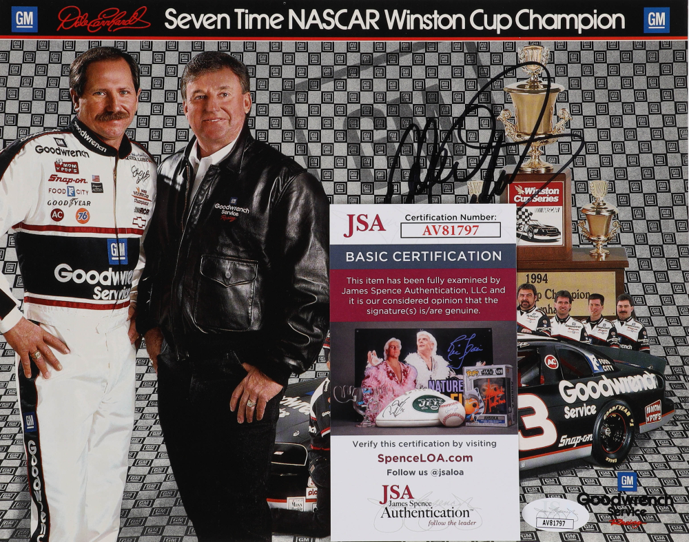 Dale Earnhardt Signed NASCAR 8x10 Photo (JSA) | Pristine Auction