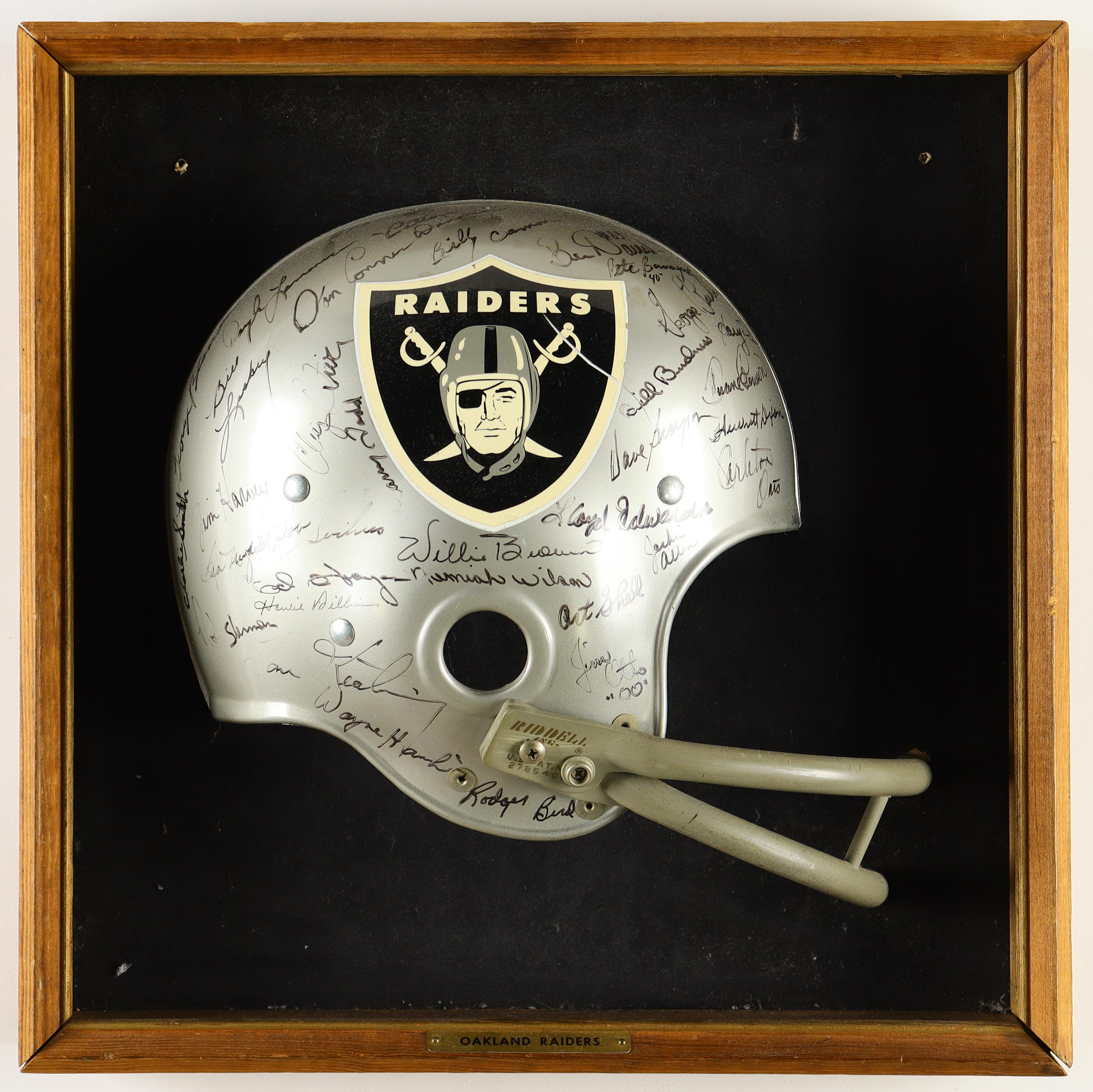 1968 Raiders Custom Framed Helmet Team-Signed by (34) with George ...