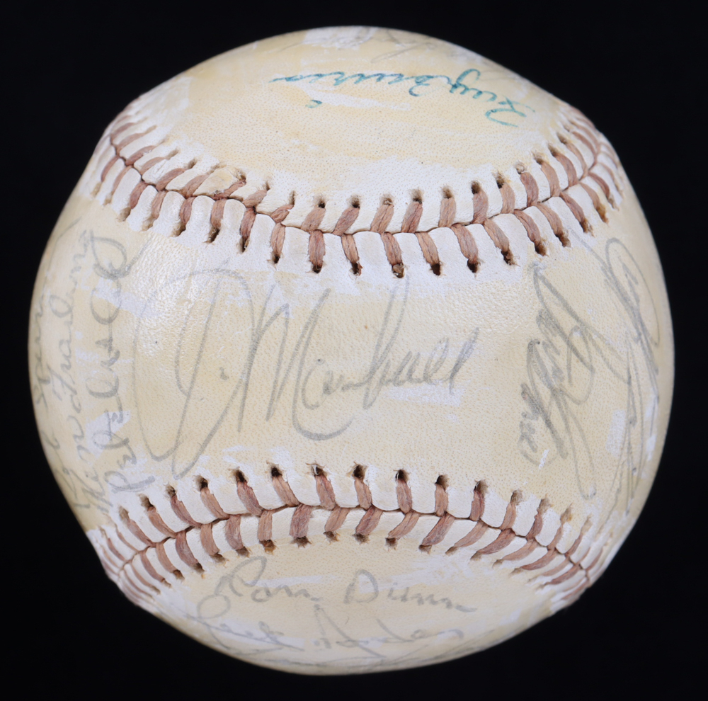 1975 Cubs Logo Baseball Signed By (26) with Jim Marshall, Rick Reuschel ...