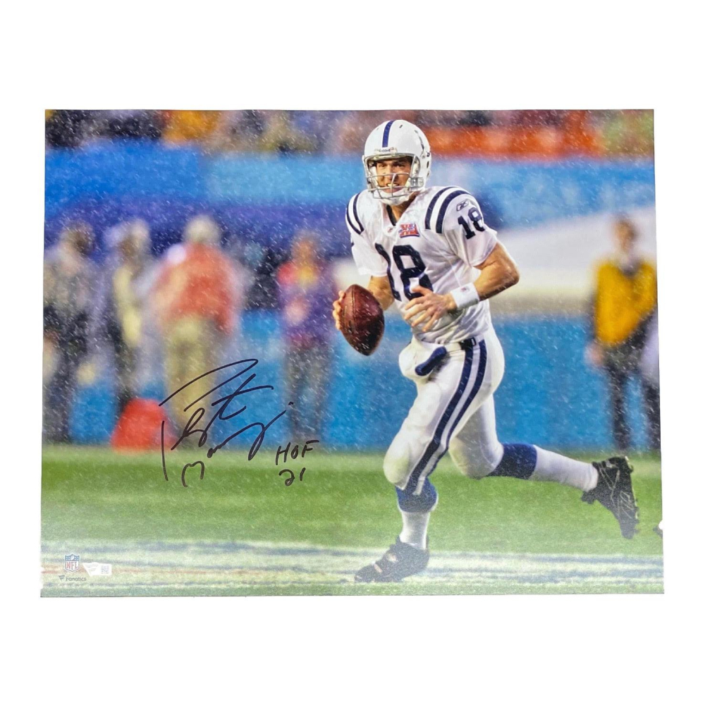 Peyton Manning Signed Colts 16x20 Photo Inscribed "HOF 21" (Fanatics) | Pristine Auction