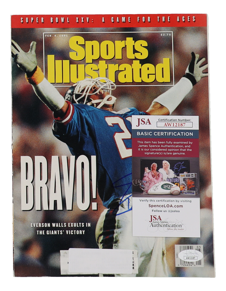 Everson Walls Signed Giants Sports Illustrated Magazine Cover (JSA ...