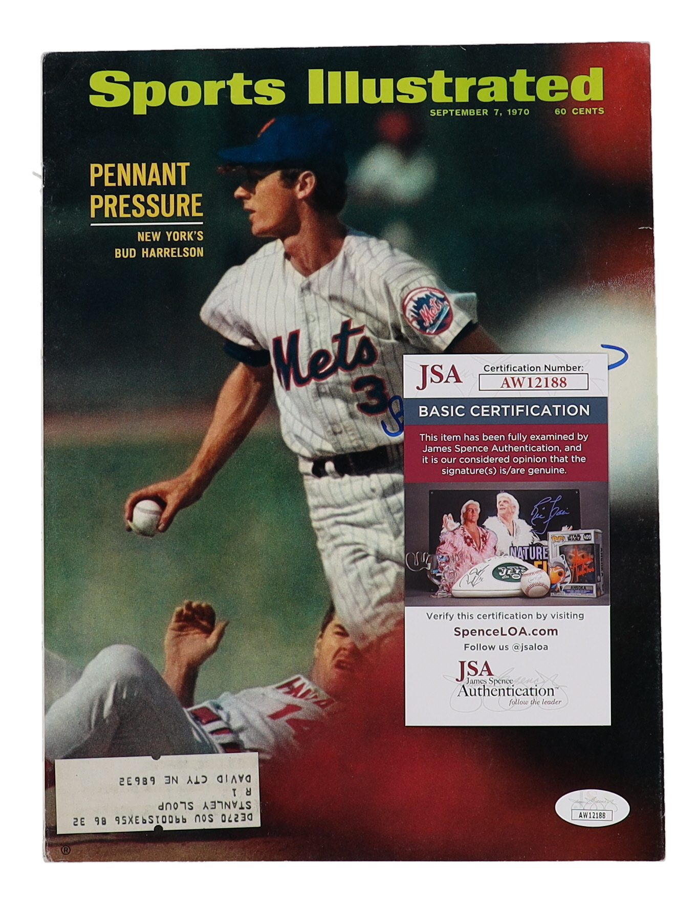 Bud Harrelson Signed Mets Sports Illustrated Magazine Cover (JSA ...