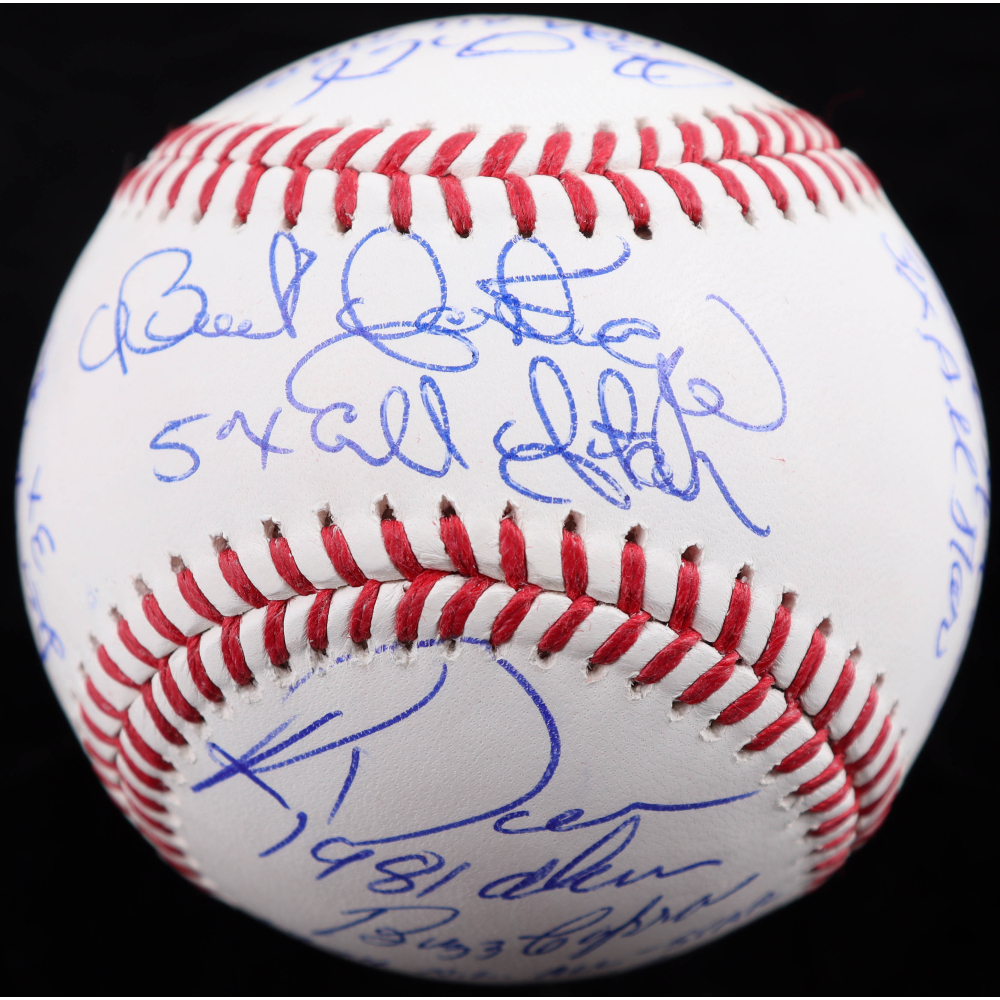 OML Baseball Signed by (8) with Felix Millan, Ben Oglivie, Buzz Capra ...