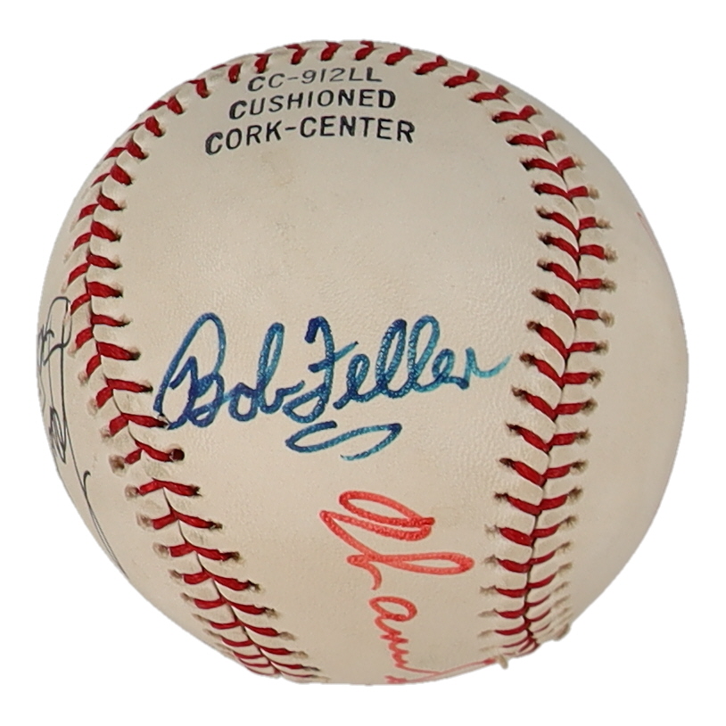 Dudley Little League Baseball Signed by (5) with Warren Spahn, Bob ...