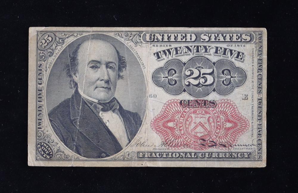1874 United States Fractional Currency 25¢ Twenty Five Cents Banknote ...