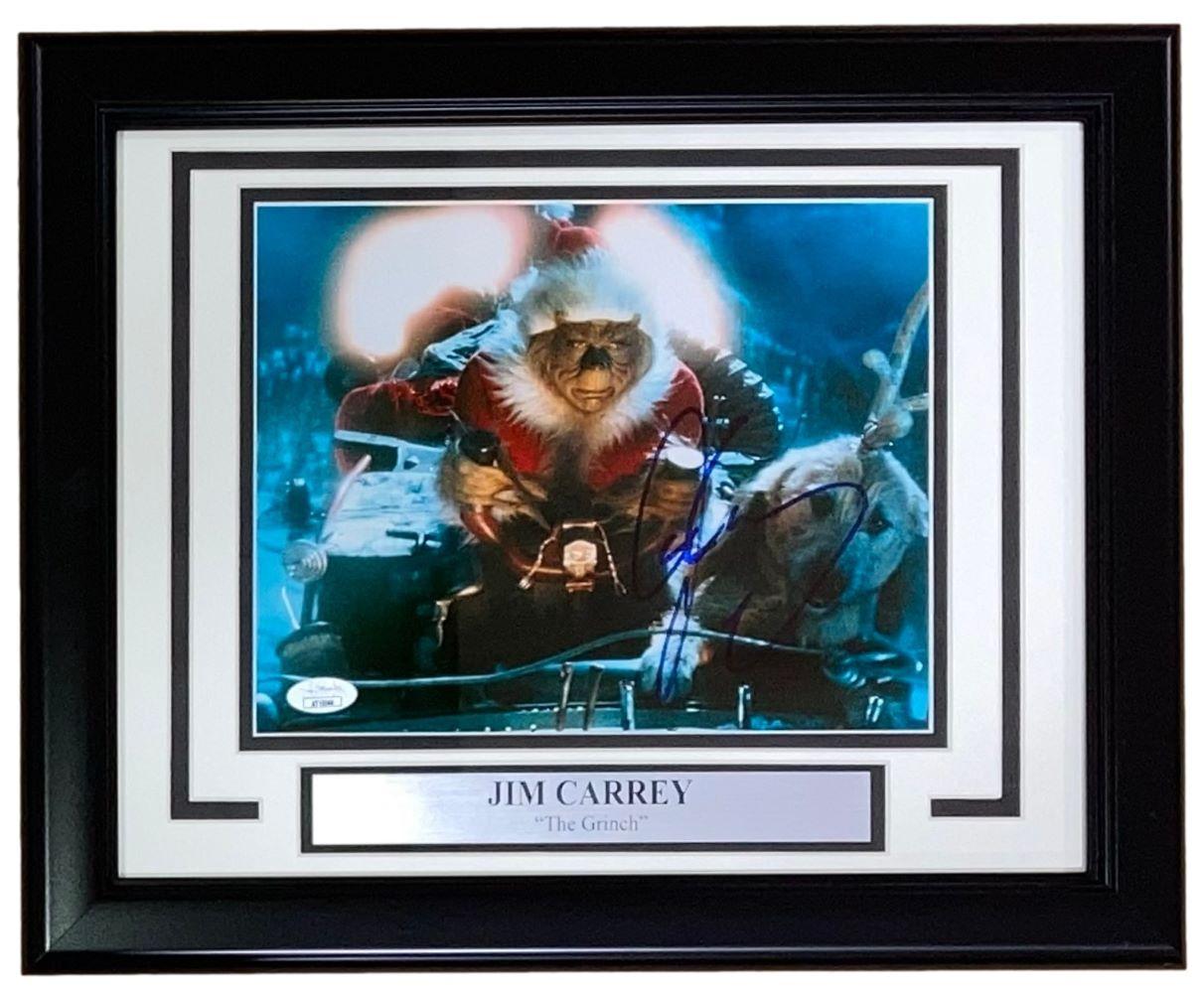 Jim Carrey Signed "How The Grinch Stole Christmas" Custom Framed Photo ...