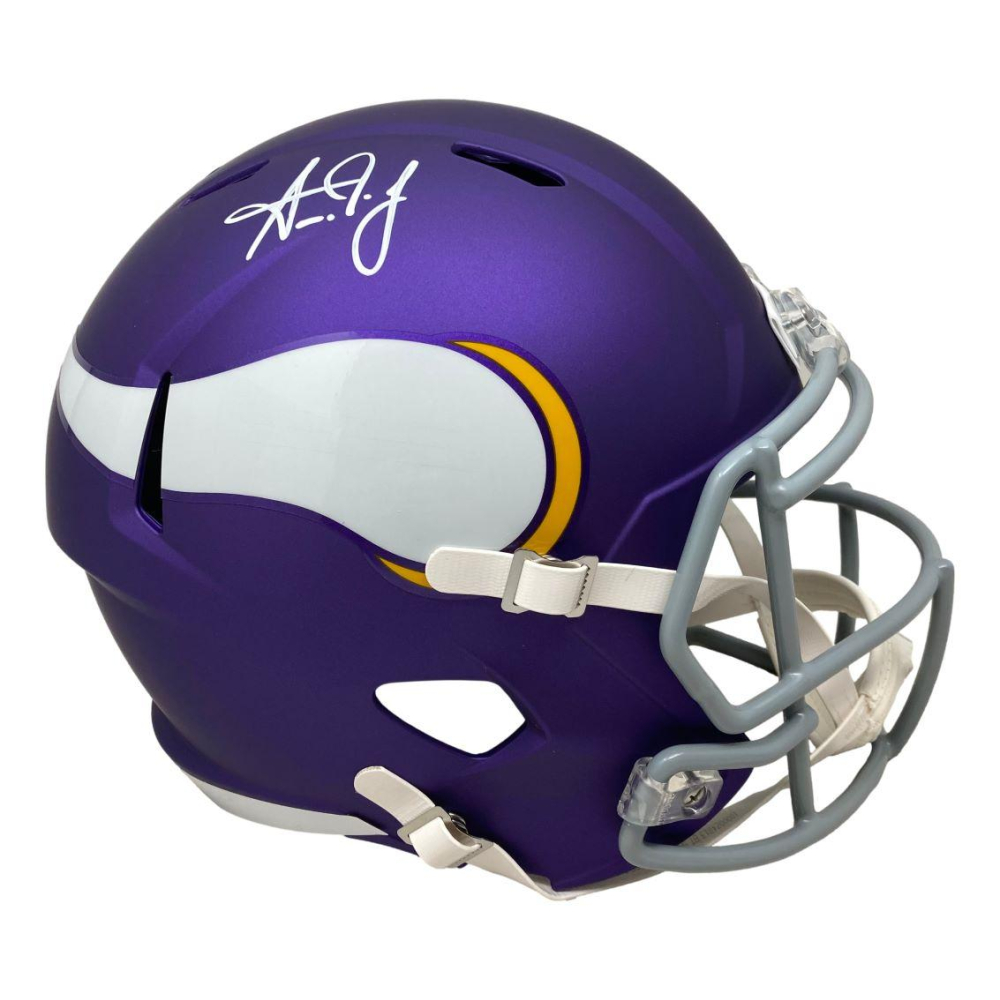 Aaron Jones Signed Vikings Full-Size Speed Helmet (Beckett) | Pristine ...