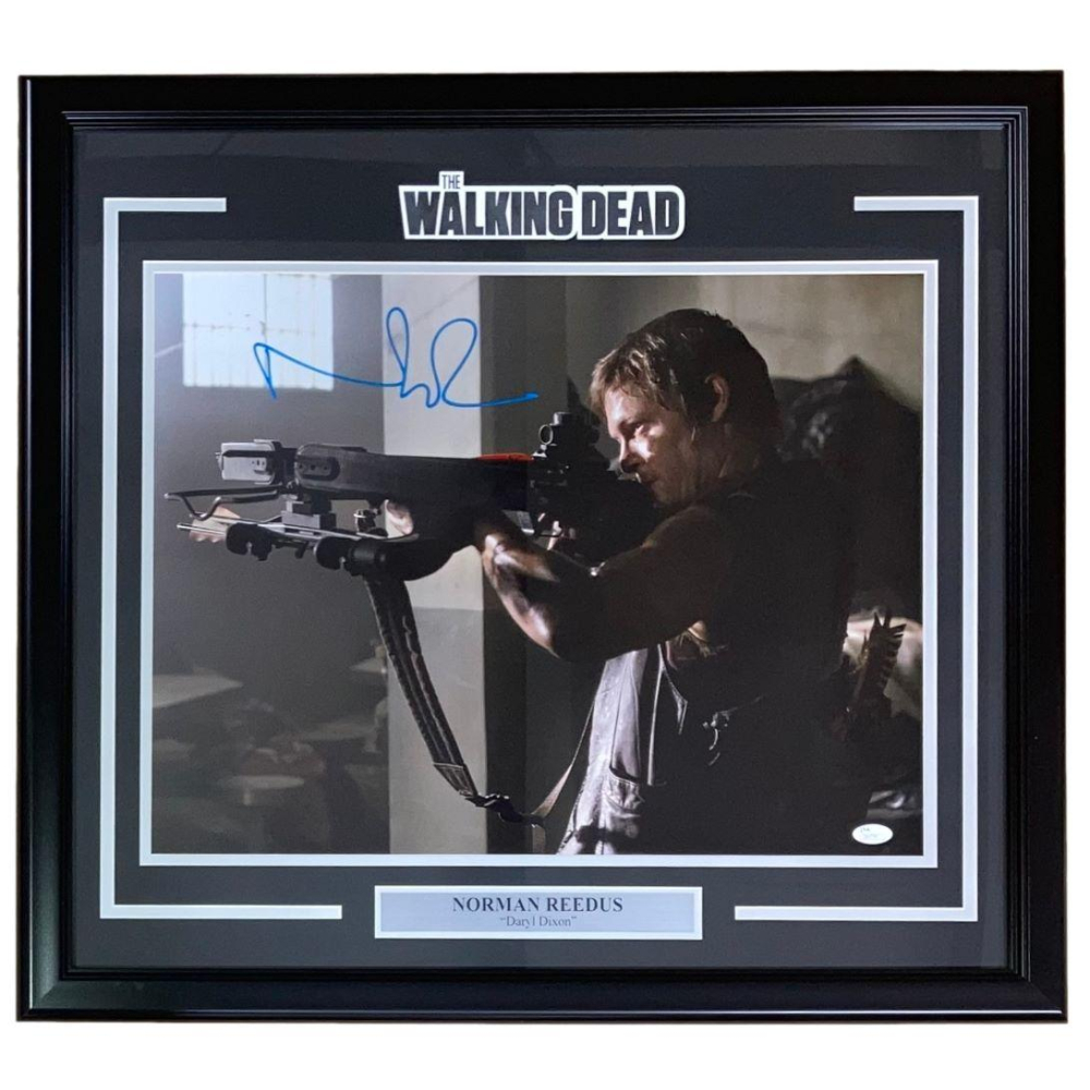 Norman Reedus Signed "The Walking Dead" Custom Framed Photo (JSA ...