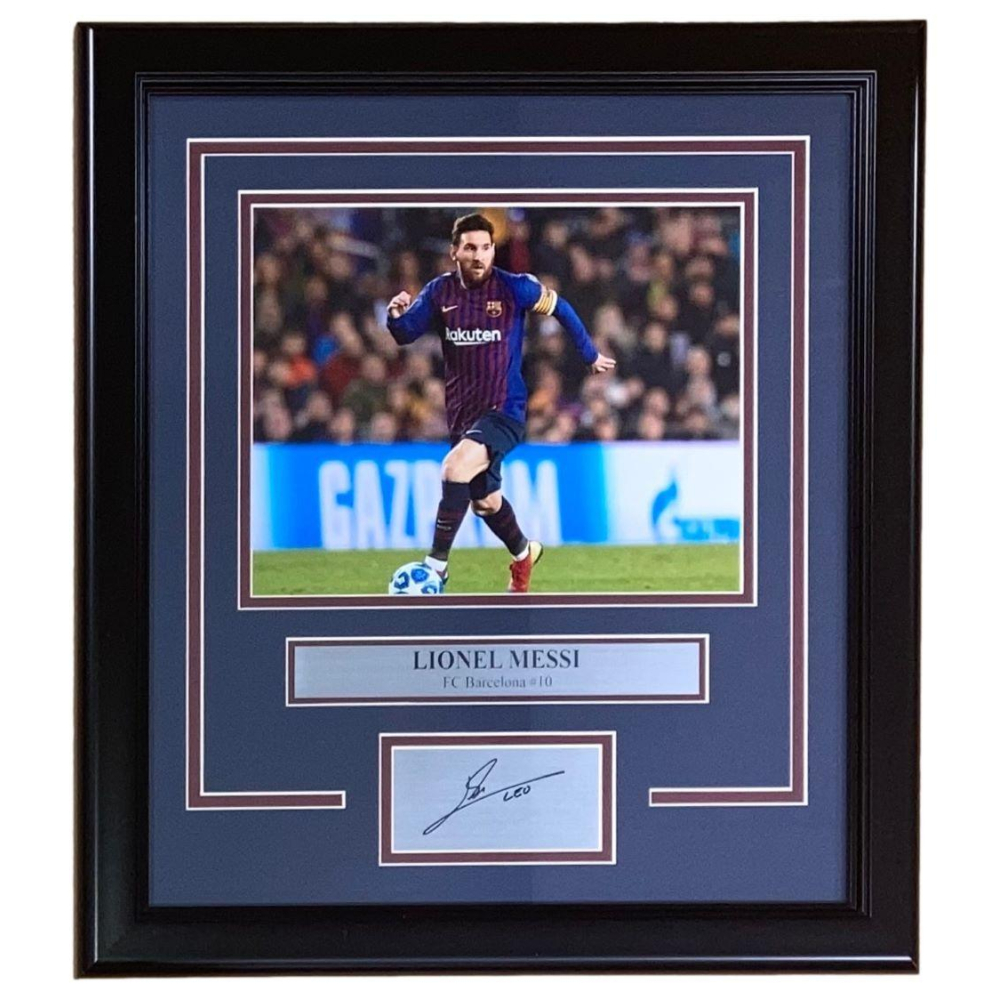 Lionel Messi Barcelona FC Custom Framed Photo | Pristine Auction
