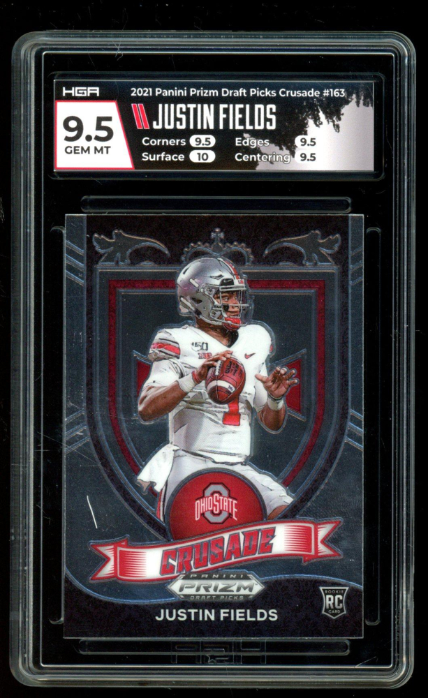 Justin Fields 2021 Panini Prizm Draft Picks #163 C (HGA 9.5) | Pristine ...
