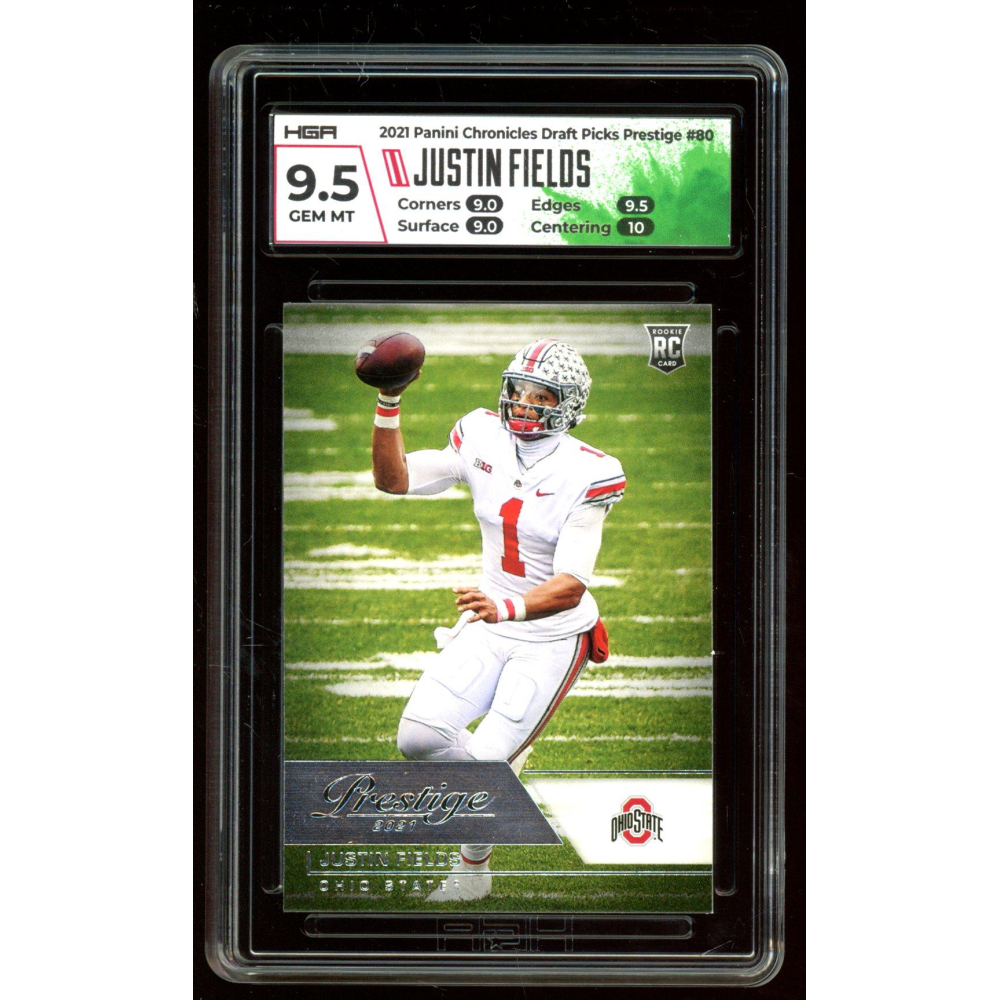 Justin Fields 2021 Panini Chronicles Draft Picks Prestige #80 (HGA 9.5 ...