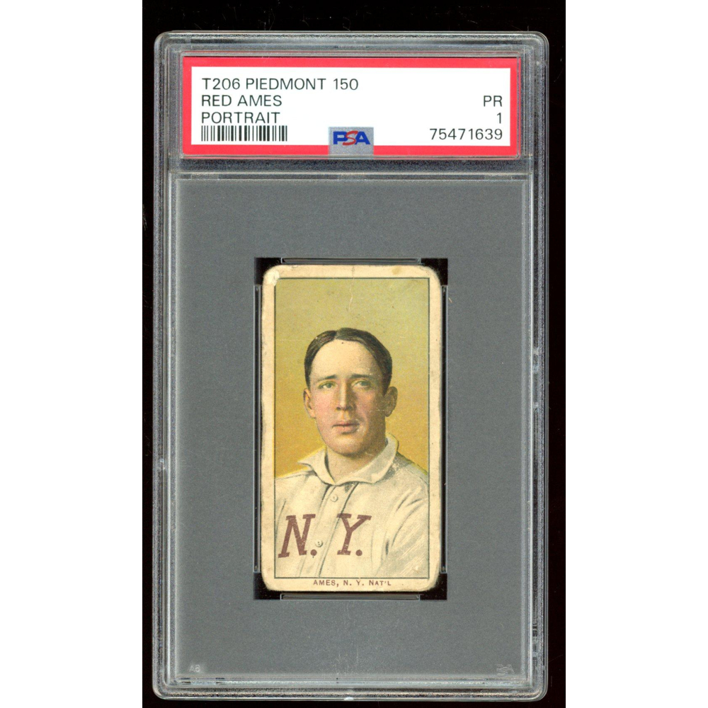 Red Ames 1909-11 T206 #9 / Portrait (PSA 1) | Pristine Auction