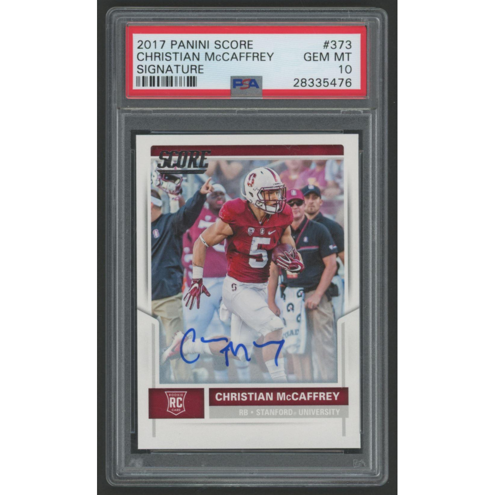 Christian McCaffrey 2017 Score Rookie Autographs #373 (PSA 10 ...