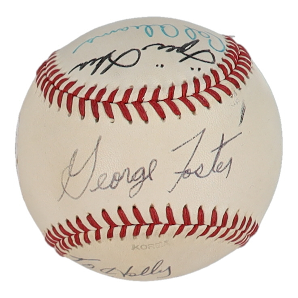Diamond Little League Baseball Signed By George Foster, Dave Magadan ...