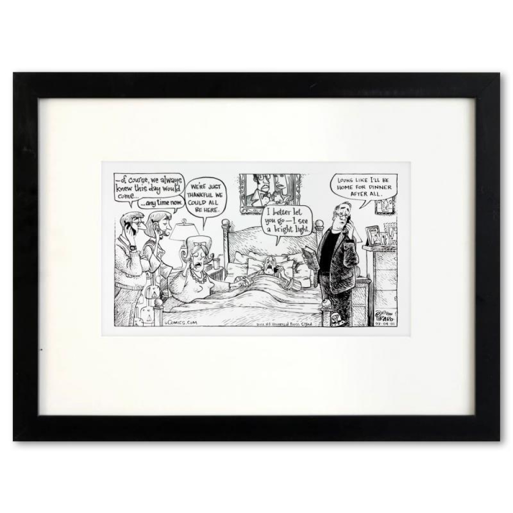 Bizarro "Deathbed" 14x21 Custom Framed Original Pen & Ink Drawing by ...