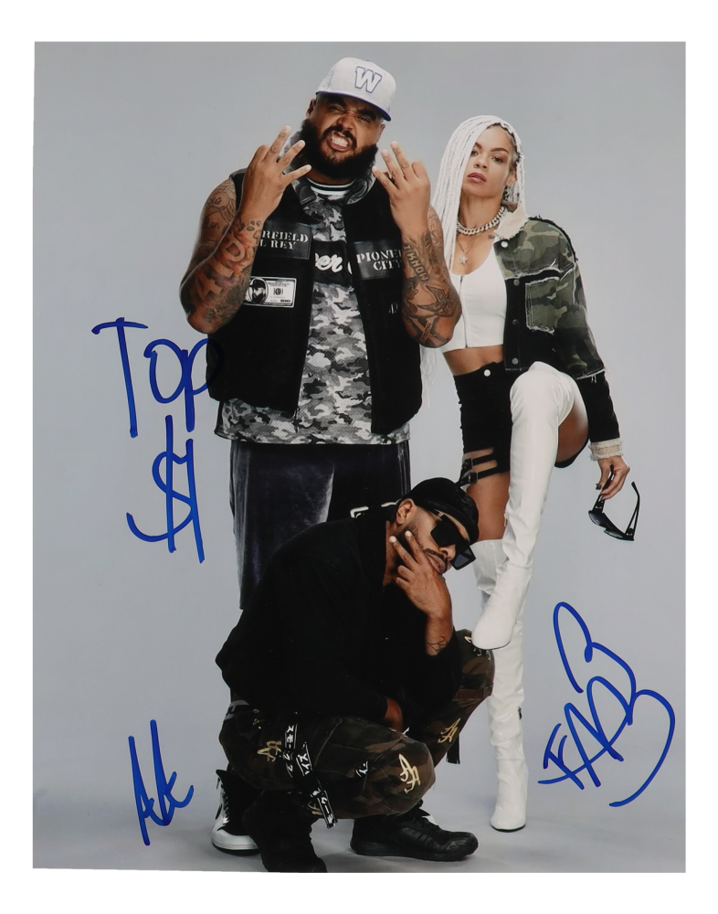 Top Dolla, Ashante "Thee" Adonis & B-Fab Signed Hit Row 8x10 Photo (PSA ...