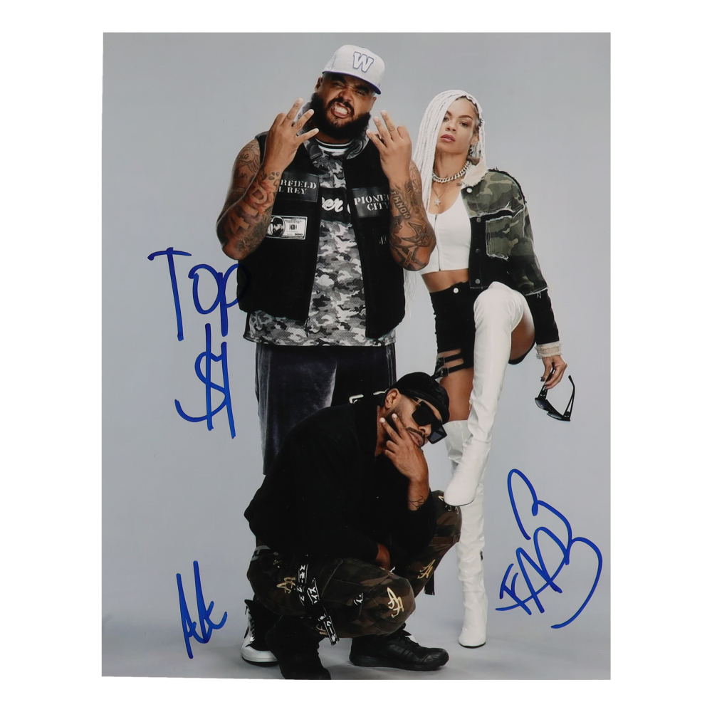 Top Dolla, Ashante "Thee" Adonis & B-Fab Signed Hit Row 8x10 Photo (PSA ...