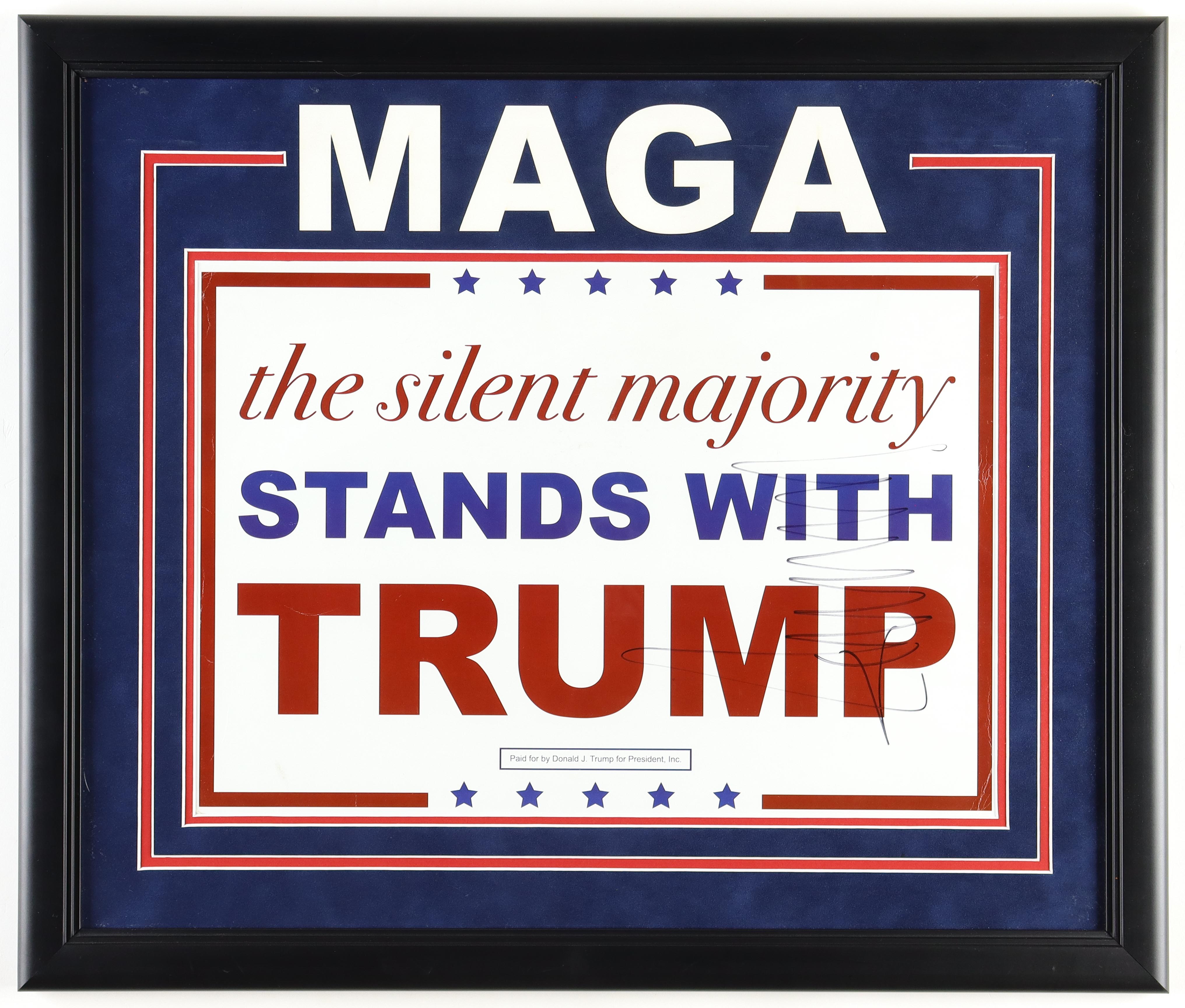 Donald Trump Signed "The Silent Majority Stand with Trump" Custom ...