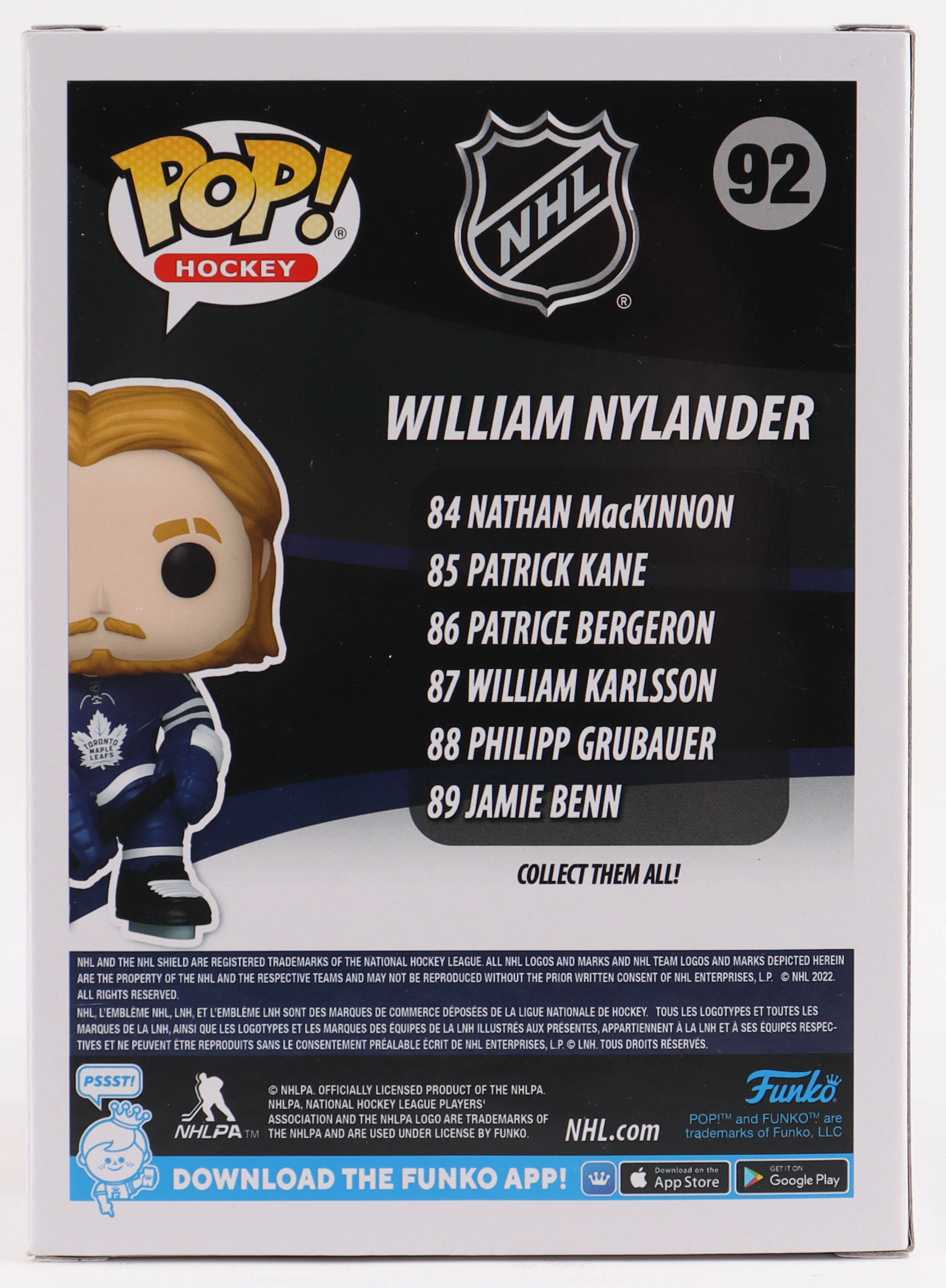 William Nylander Signed Maple Leafs #92 Funko Pop Vinyl Figure (JSA ...