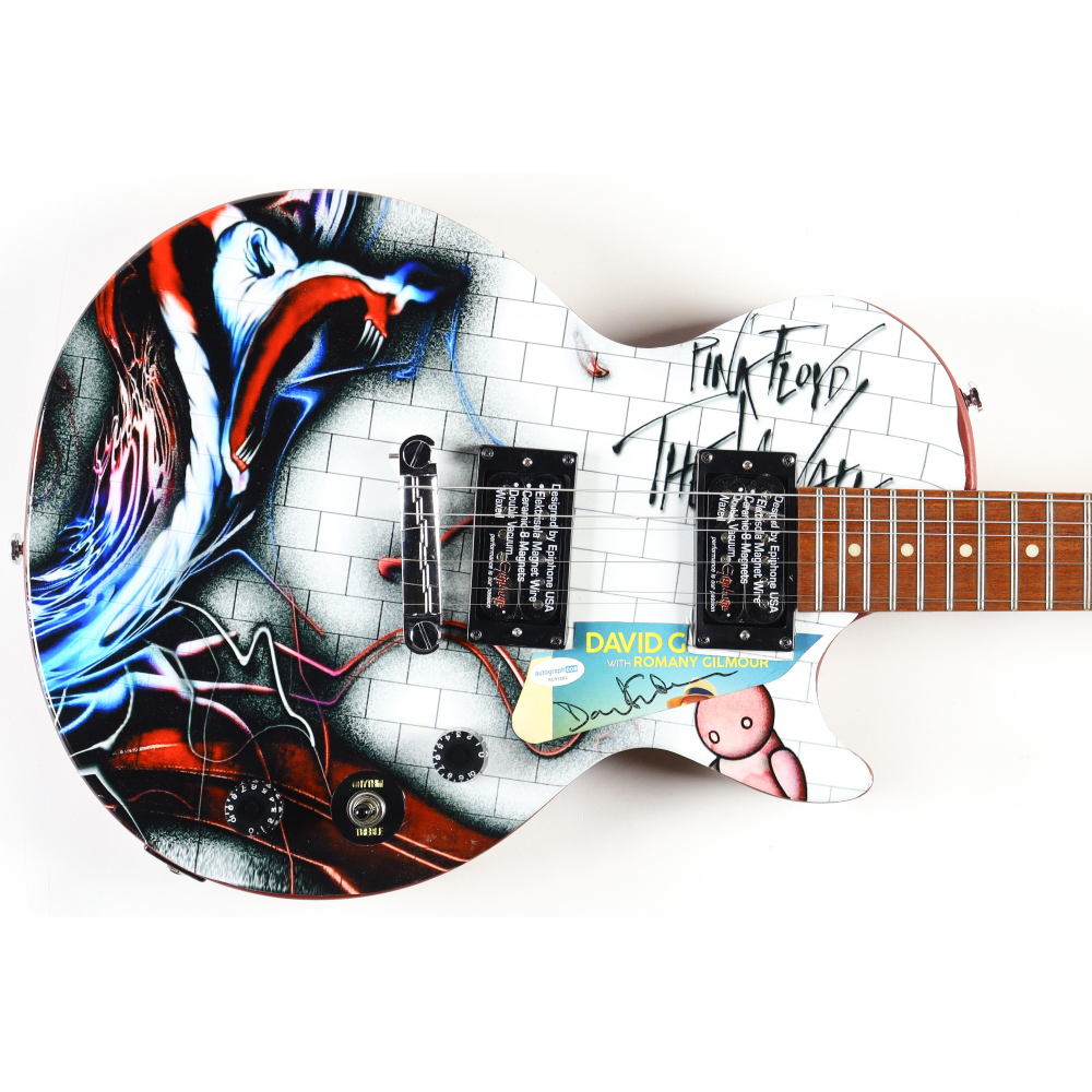 David Gilmour Signed "Pink Floyd" Custom Electric Guitar (ACOA ...