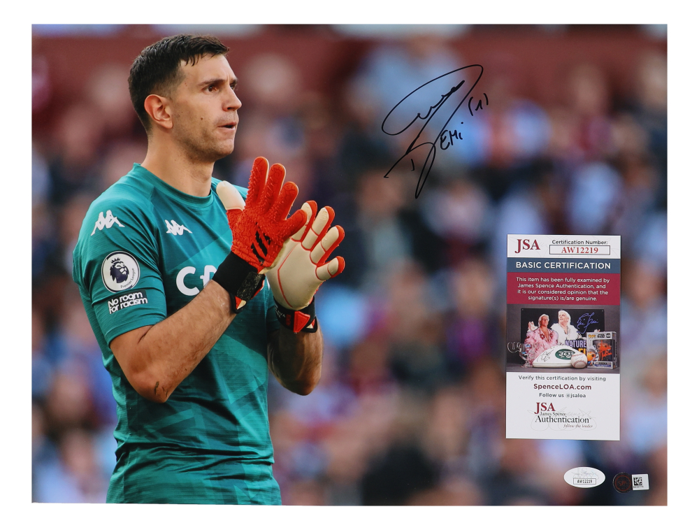 Emiliano Martinez Signed 12x16 Photo (JSA) | Pristine Auction