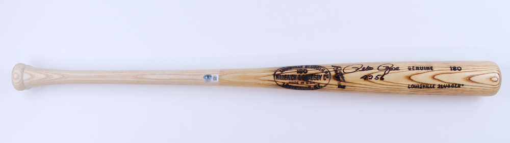 Pete Rose Signed Baseball Bat Inscribed "4256" (Beckett) | Pristine Auction