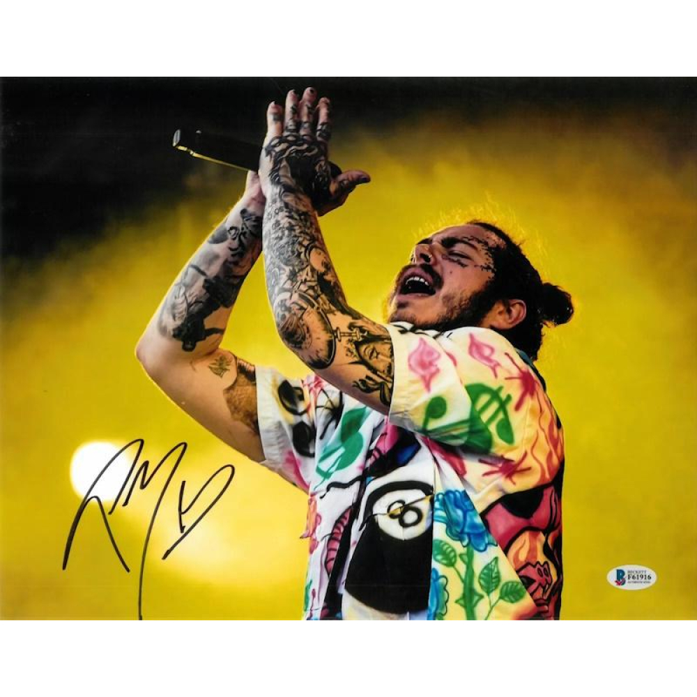 Post Malone Signed 11x14 Photo (Beckett) | Pristine Auction