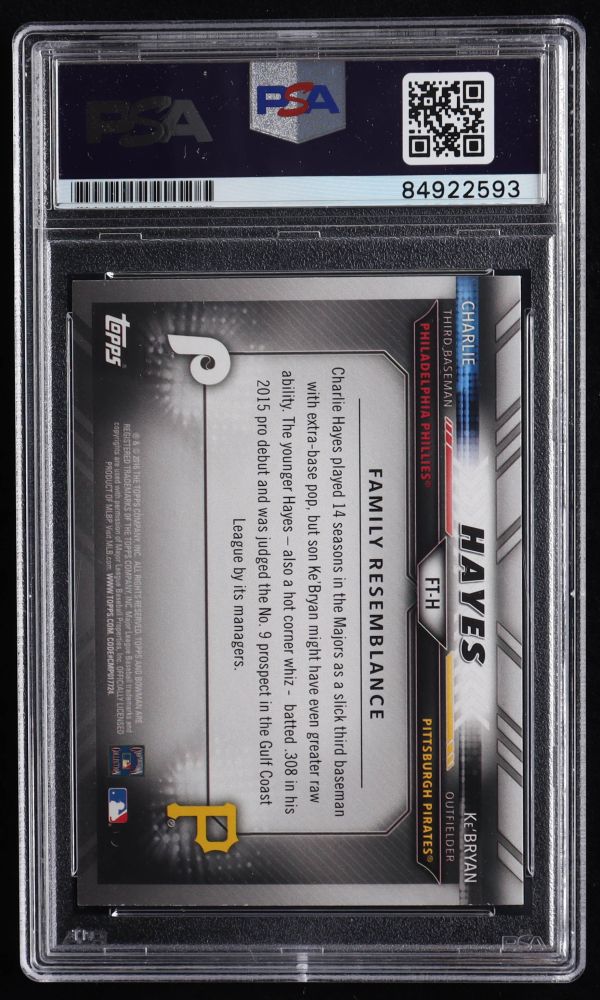 Ke'Bryan Hayes Signed 2016 Bowman Family Tree #FTH Ke'Bryan Hayes RC ...