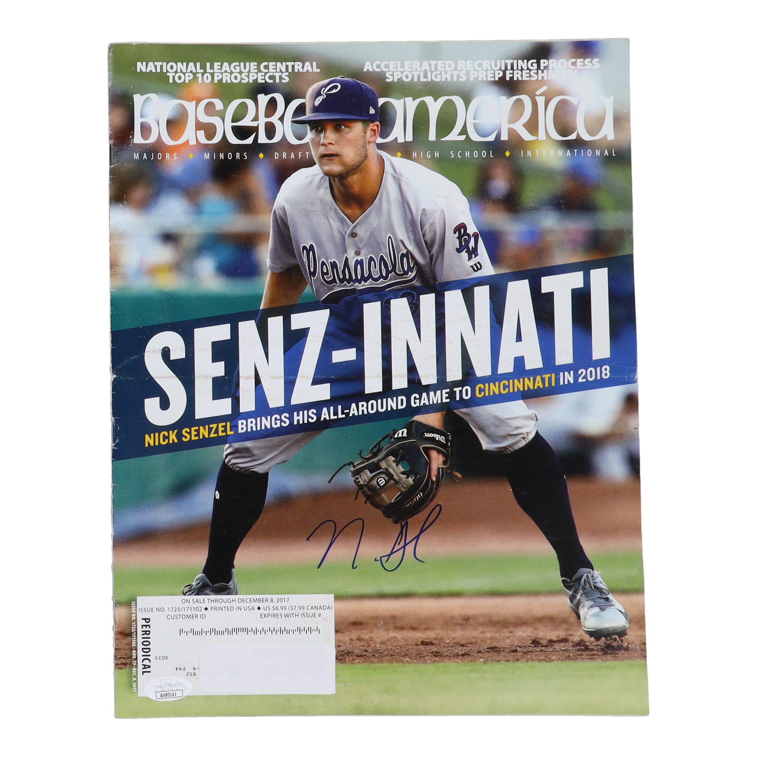Nick Senzel Signed 2017 Baseball America Magazine (JSA) | Pristine Auction