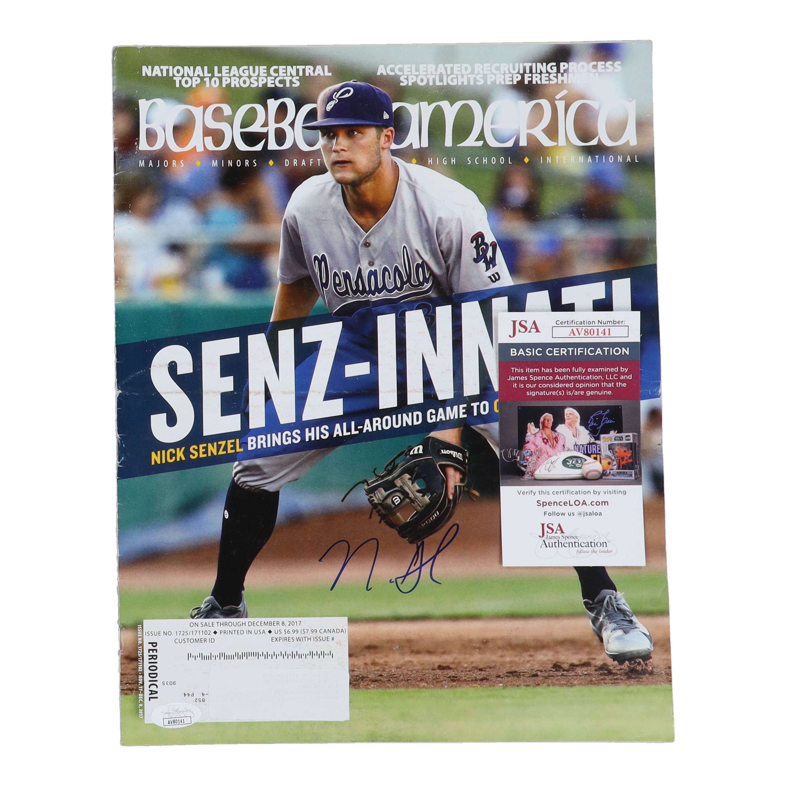 Nick Senzel Signed 2017 Baseball America Magazine (JSA) | Pristine Auction