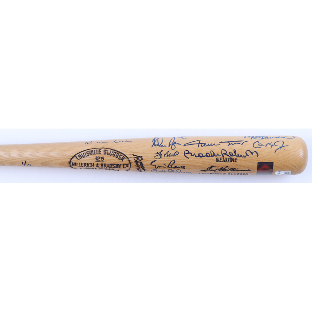 "MLB All-Century Team" Louisville Slugger Baseball Bat Signed By (14 ...