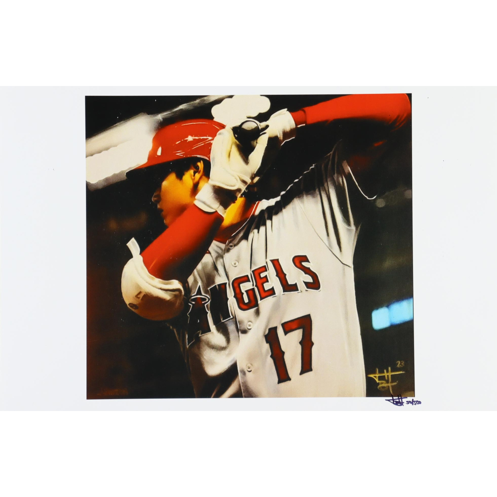 "Shohei Ohtani" Angels LE 12x18 Lithograph by Joshua Barton #/500 (PA ...