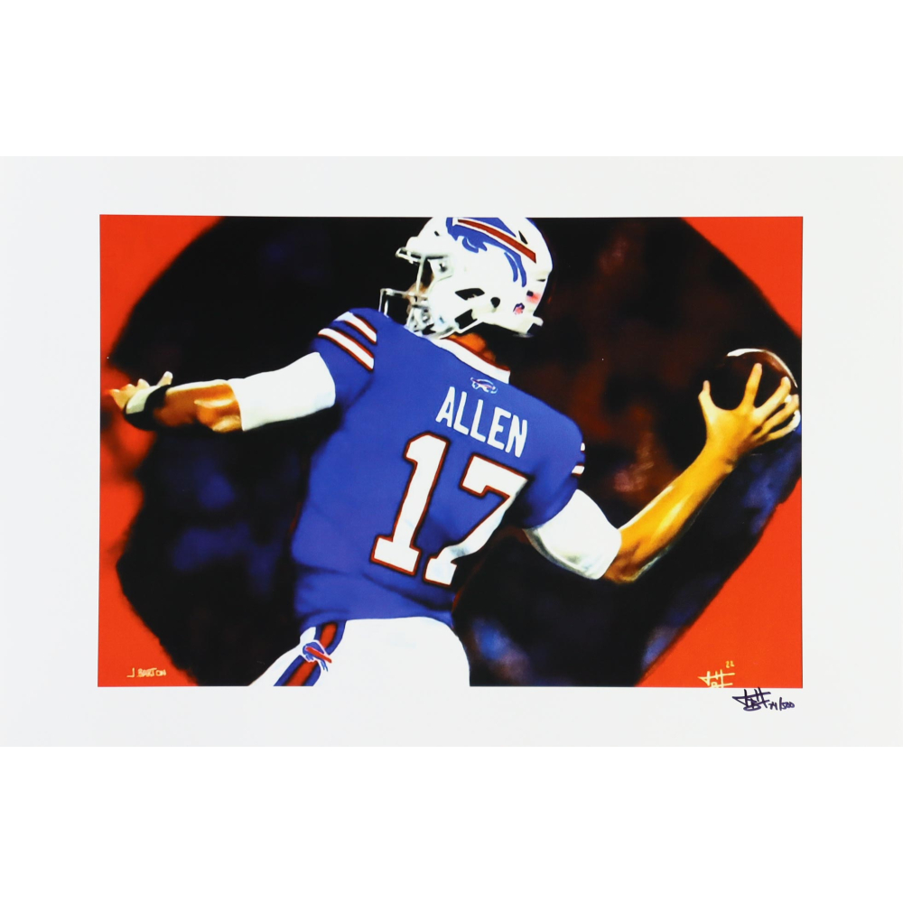 "Josh Allen" Bills LE 12x18 Lithograph by Joshua Barton #/500 (PA ...