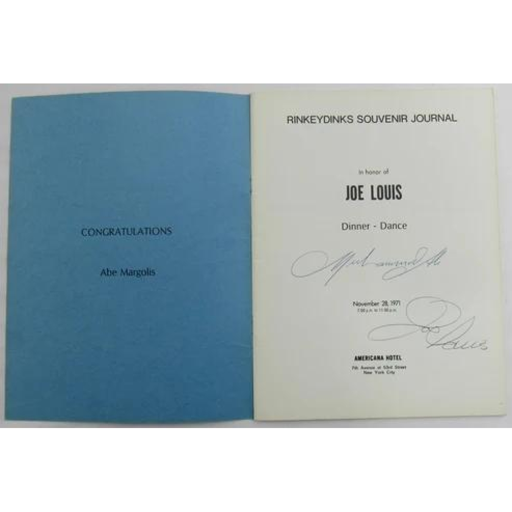 Muhammad Ali & Joe Louis Signed Program (JSA) | Pristine Auction