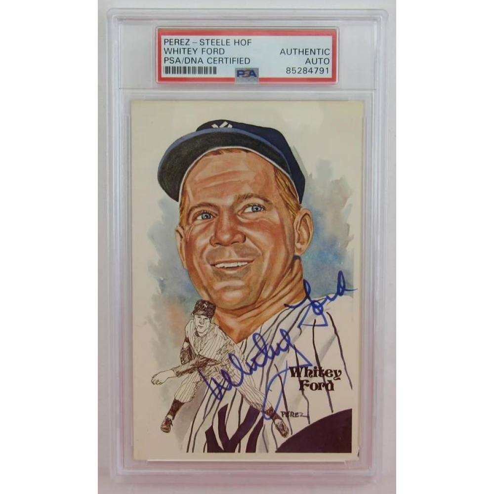 Whitey Ford Signed 1981 Perez-Steele #144 Postcard (PSA) | Pristine Auction