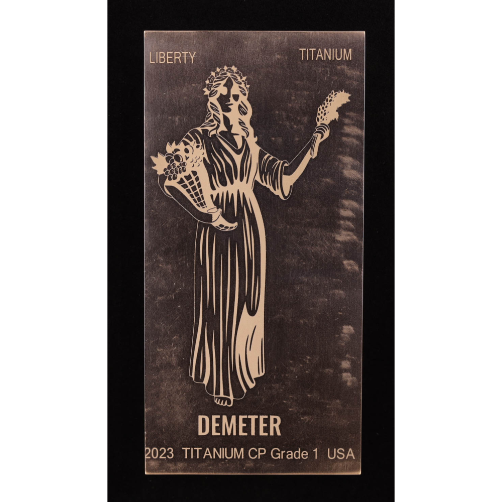 Demeter 2023 Liberty Titanium One Pound .999 Fine Titanium Bullion Bar ...