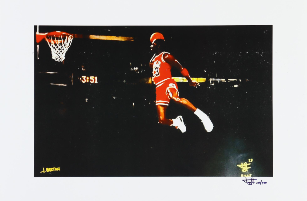 "Michael Jordan" Bulls LE 12x18 Lithograph by Joshua-Barton #/500 (PA ...