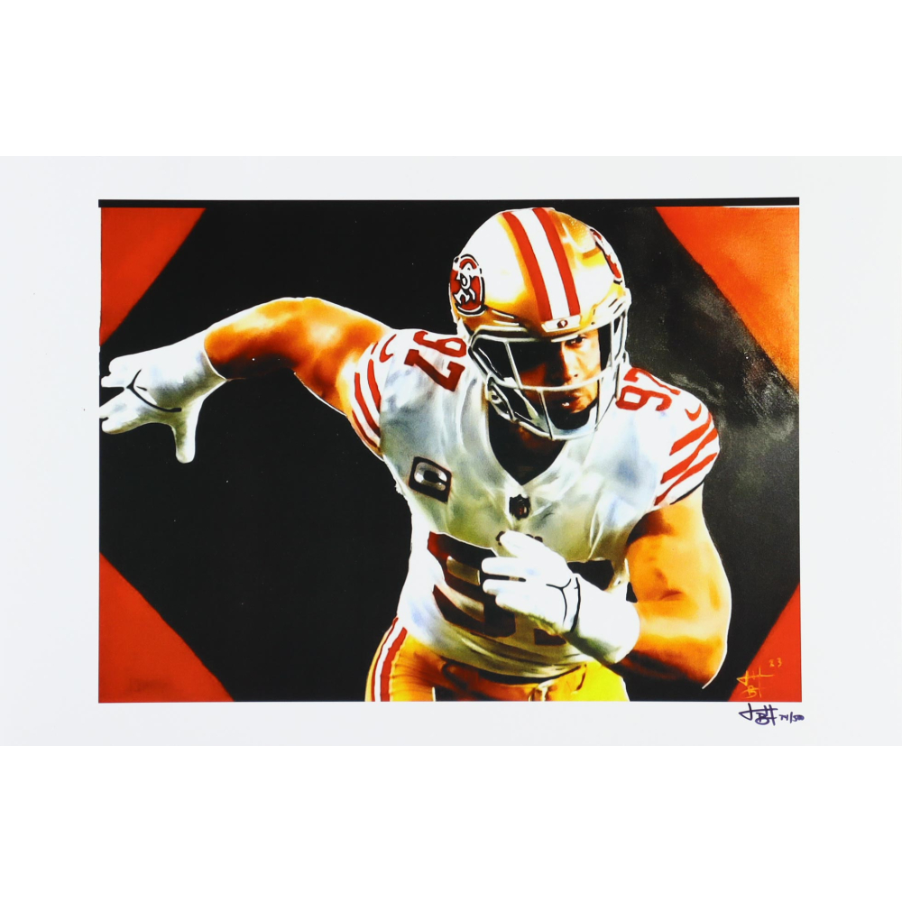 "Nick Bosa" 49ers LE 12x18 Lithograph by Joshua Barton #/500 (PA ...