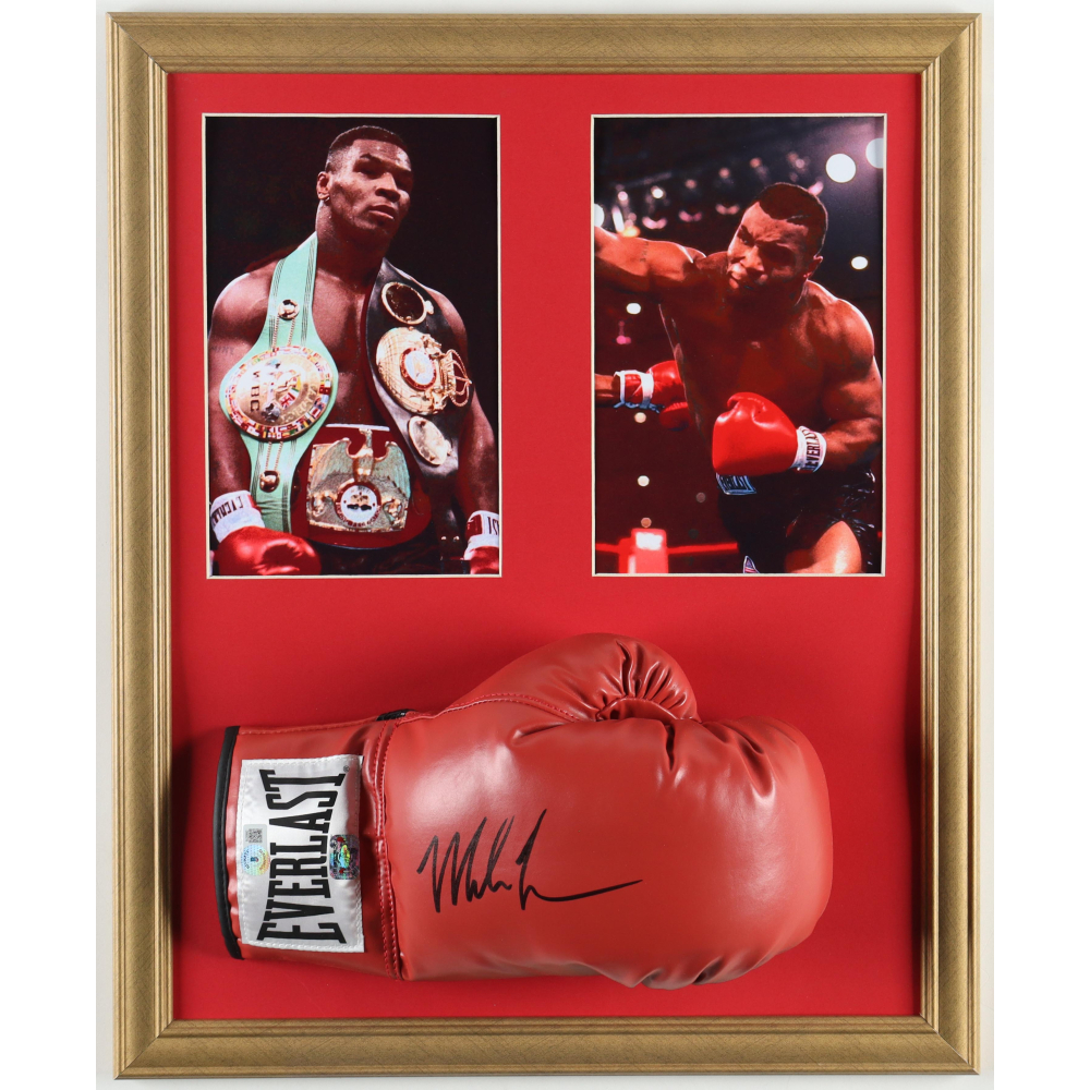 Mike Tyson Signed Custom Framed Everlast Boxing Glove Display (Beckett ...