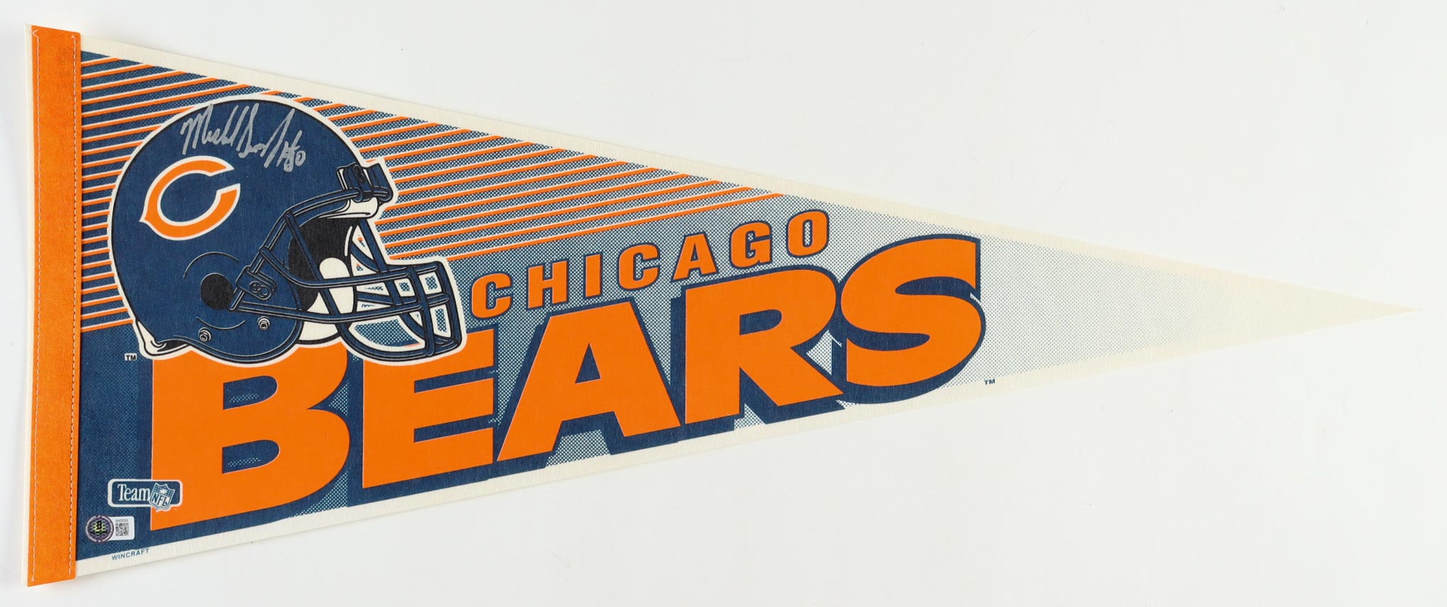 Mike Singletary Signed Bears Vintage Full-Size Pennant (Beckett ...