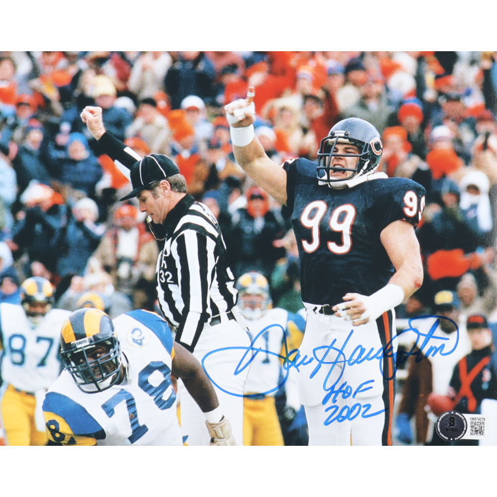 Dan Hampton Signed Bears 8x10 Photo Inscribed "HOF 2002" (Beckett ...