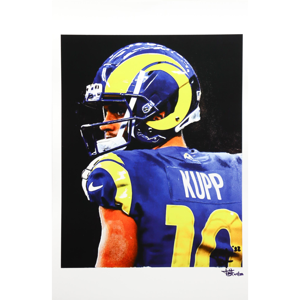 "Cooper Kupp" Rams LE 12x18 Lithograph by Joshua Barton #/500 (PA ...